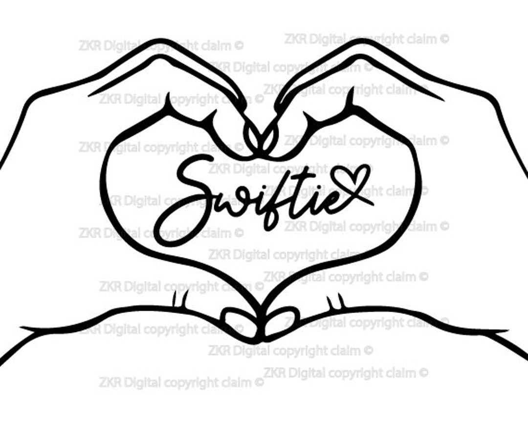 Swift Heart Hands Svg, Love Hands Svg, Heart Sign Svg, Swiftie Word Svg ...