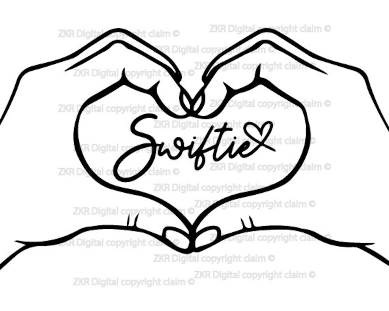 Swift Heart Hands Svg, Love Hands Svg, Heart Sign Svg, Swiftie Word Svg ...