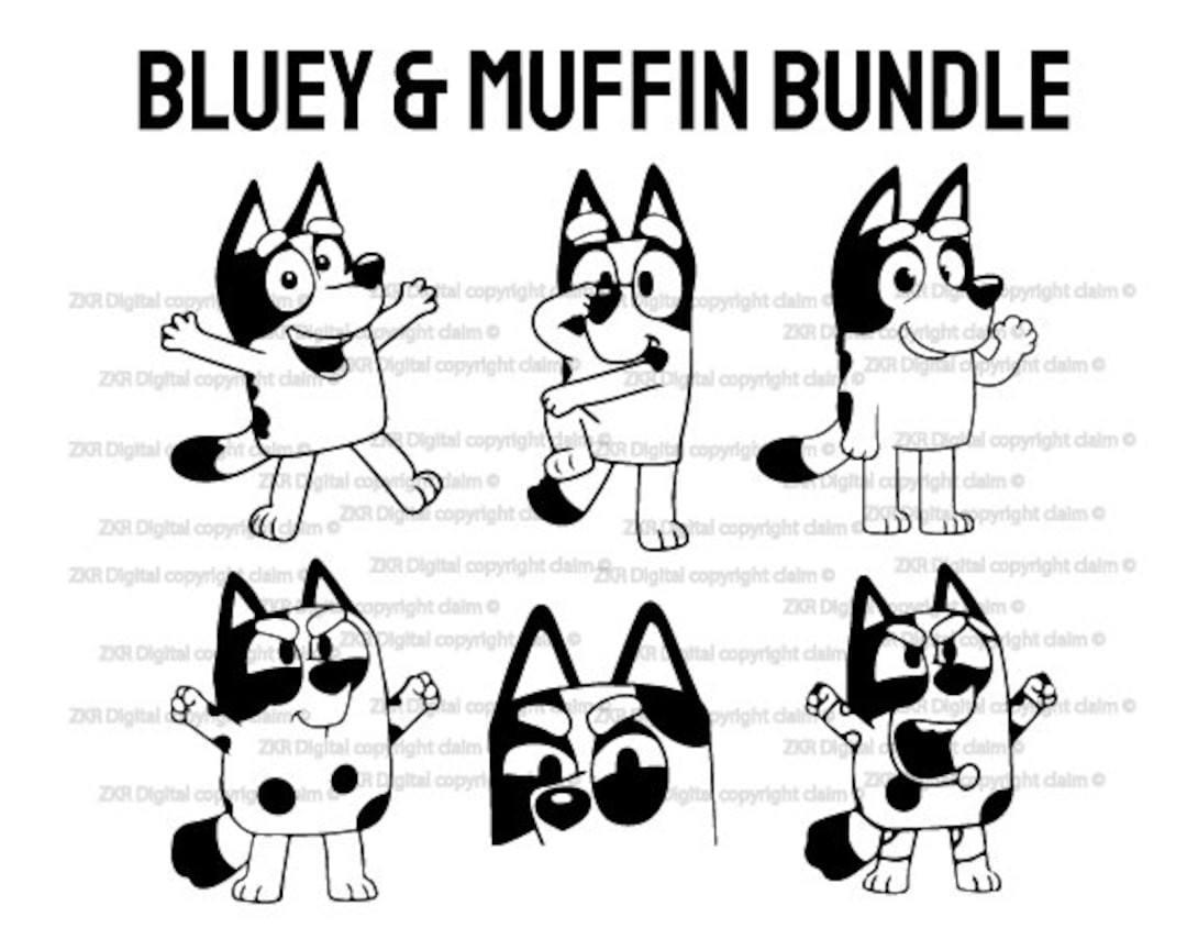 Bundle svg bluey et muffins, bluey svg, bluey, muffin, muffin SVG ...