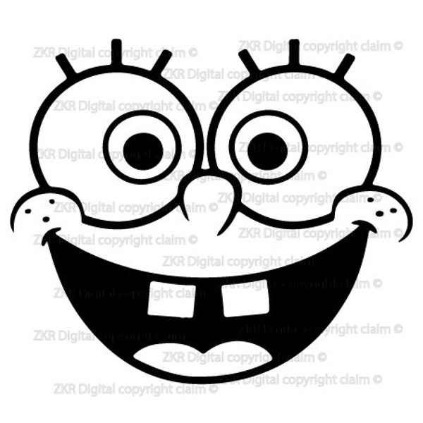 Spongebob Outline Svg - Etsy