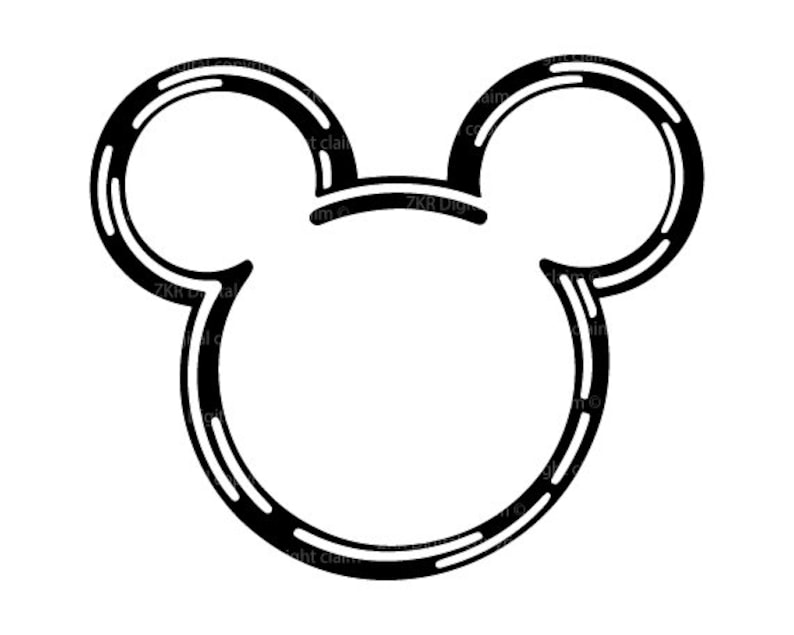 Mickey Mouse Outline, Mickey Mouse Face, Mickey Mouse Head, Png for ...