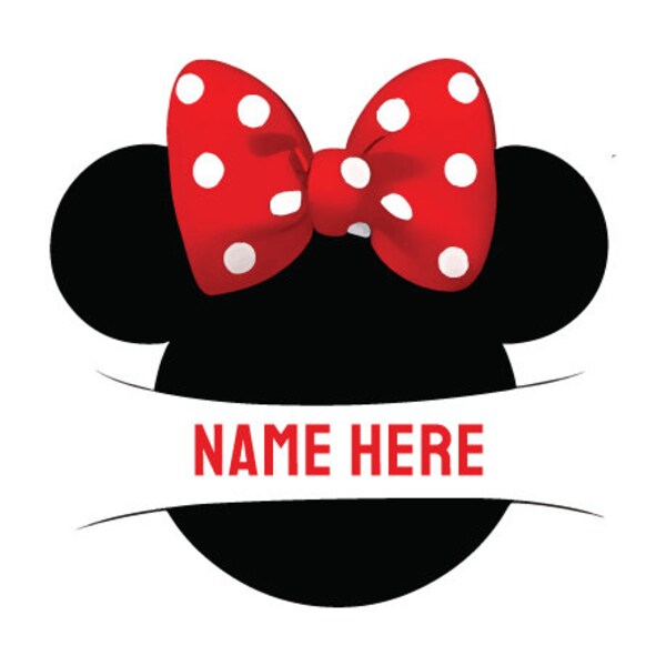 Label Template Minnie Mouse - Etsy