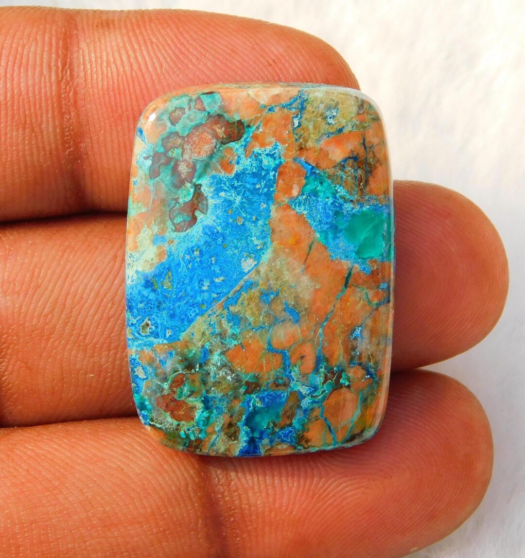 Natural Shattukite Azurite Cabochon: Loose Gemstone (43 CT) #4470 - Etsy