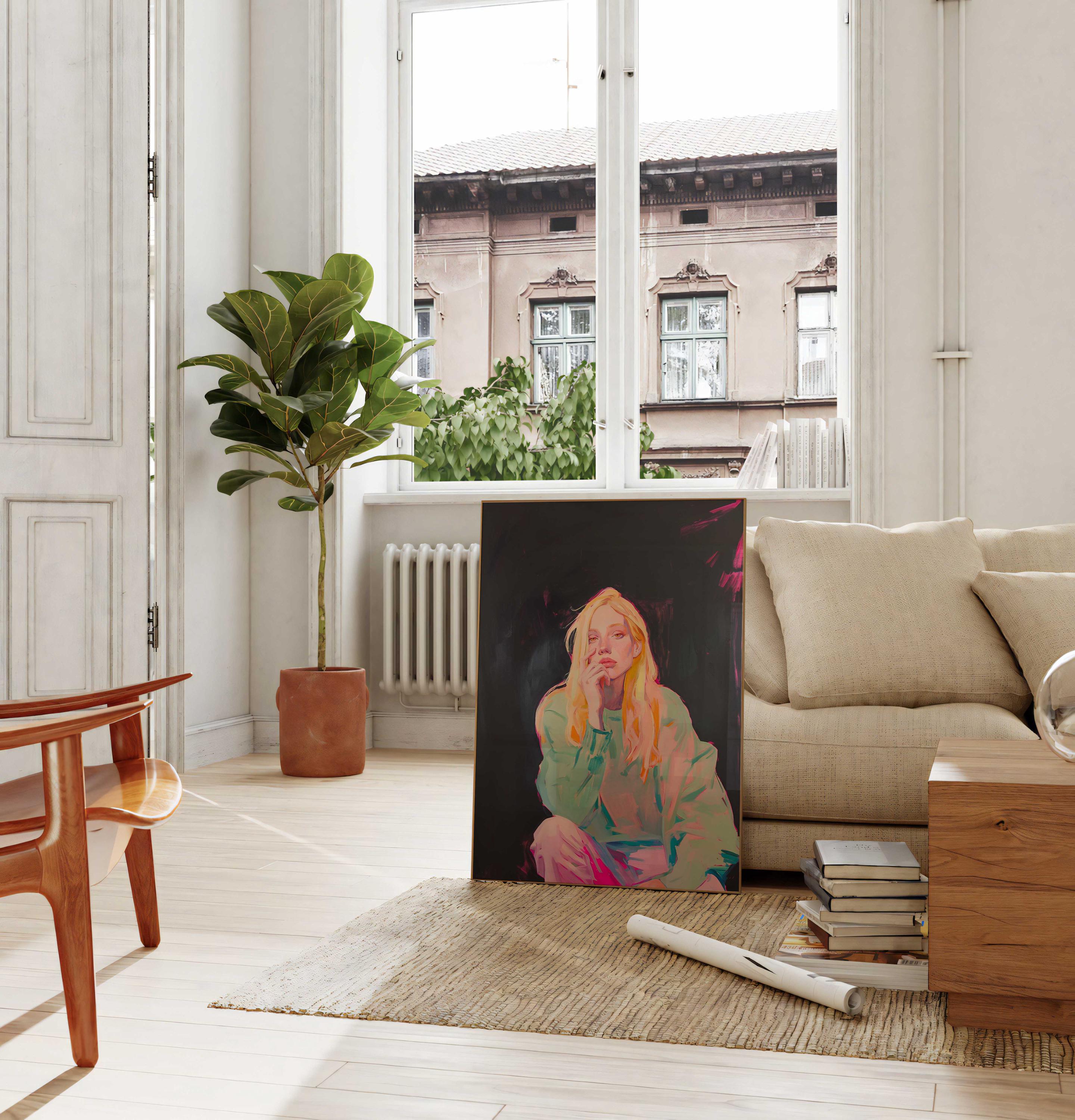 Bold Modern Portrait | Edgy Woman Print | Cool Pop Art | Eclectic Wall ...