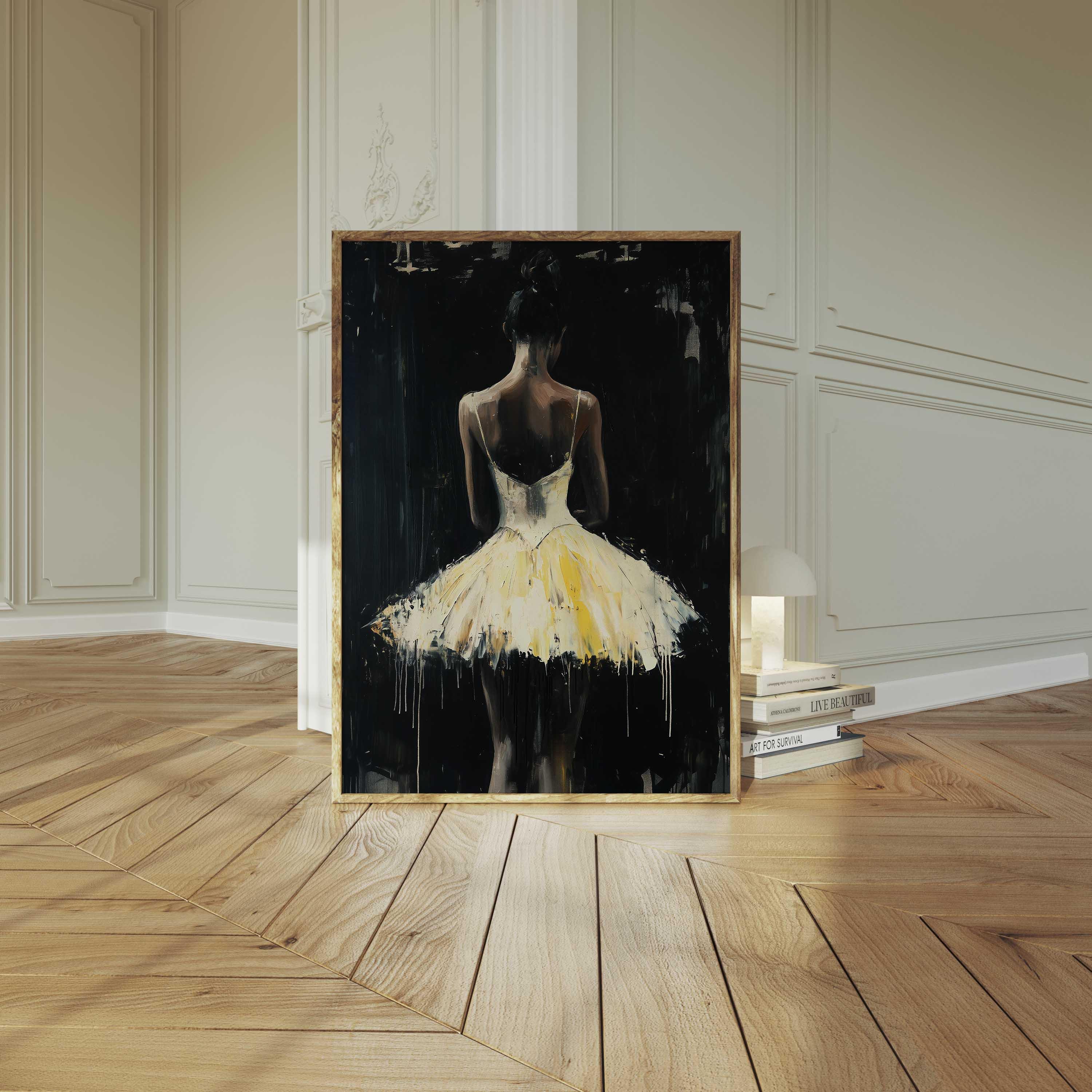 Ballet Girl Art Print | Moody Aesthetic Wall Art | Grunge Ballerina ...