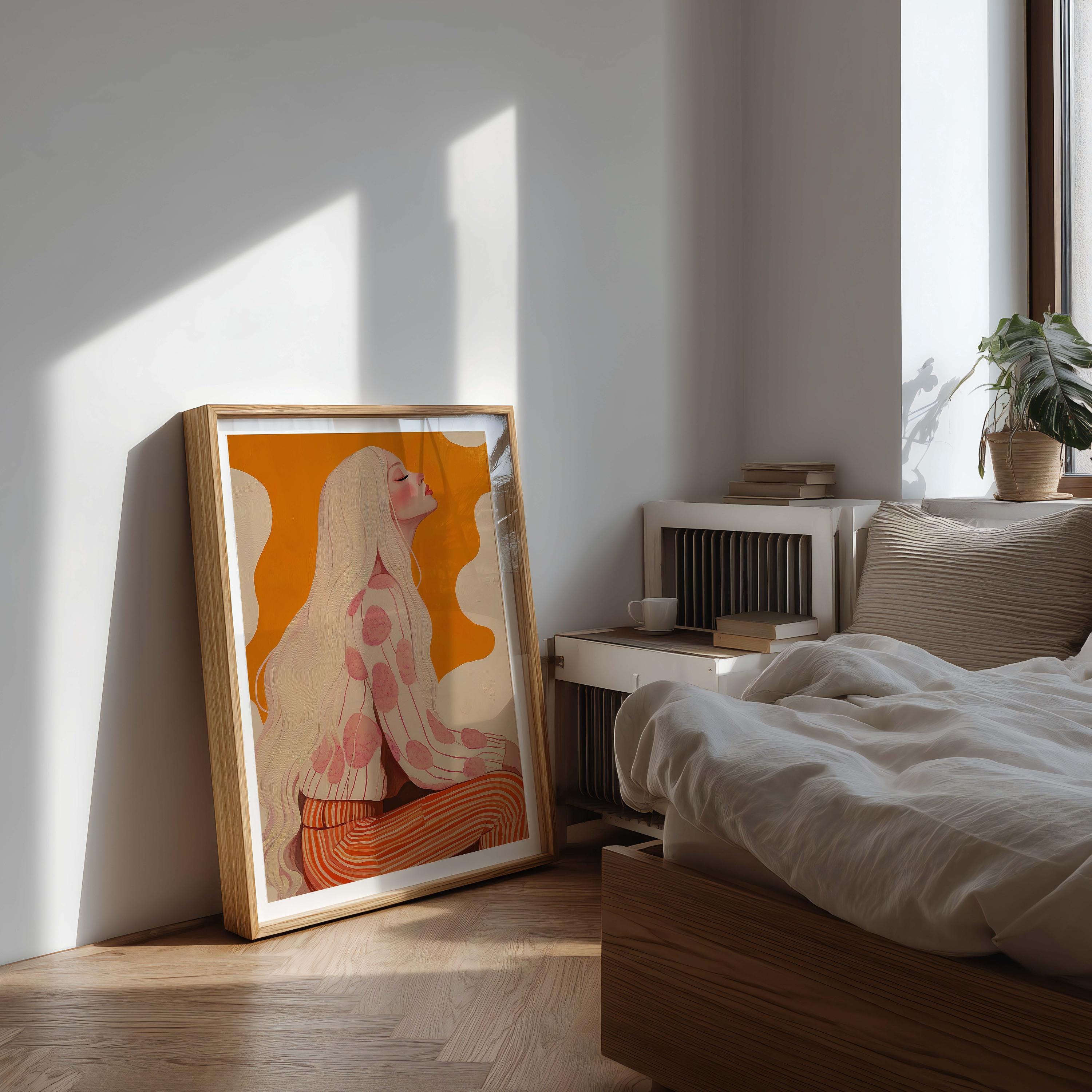 Colorful Girl Art Print Modern Feminine Wall Art Abstract Woman ...