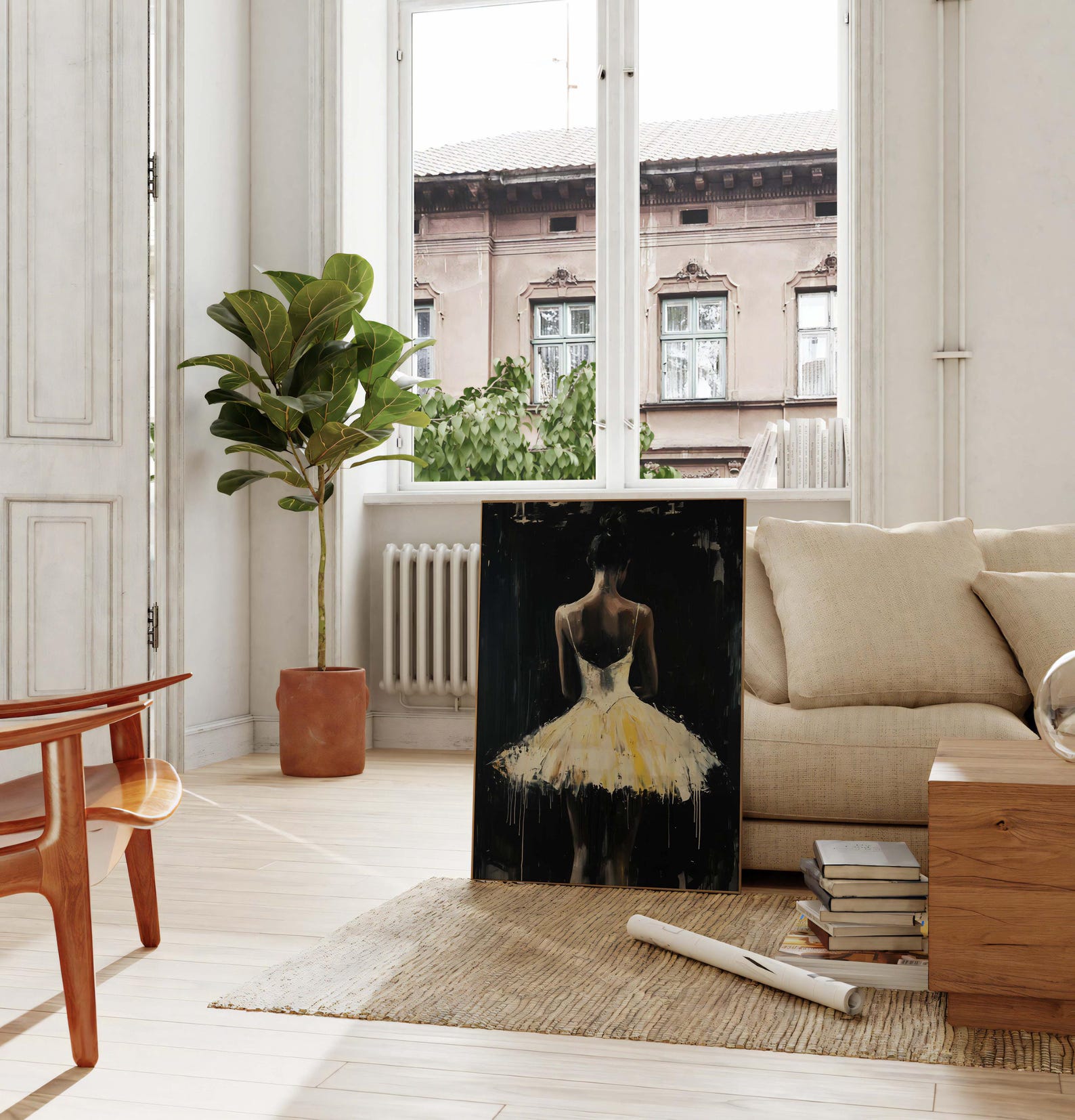 Ballet Girl Art Print | Moody Aesthetic Wall Art | Grunge Ballerina ...