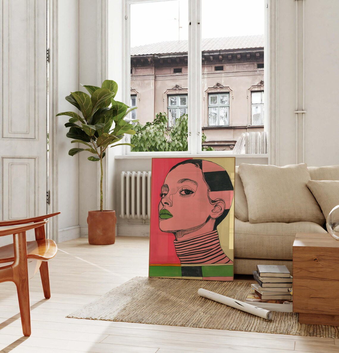 Bold Modern Portrait Wall Art Edgy Woman Print Cool Pop Art ...