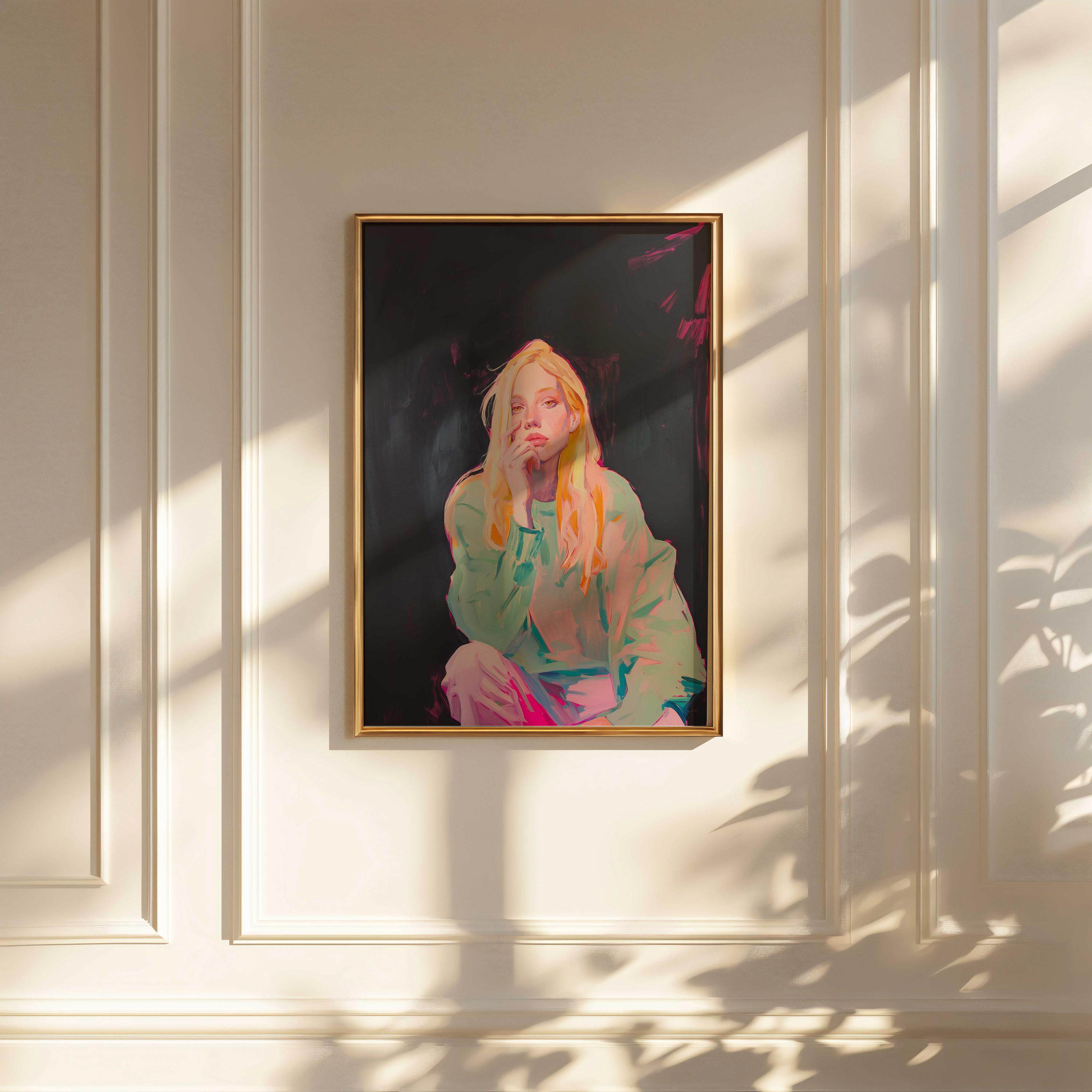 Bold Modern Portrait | Edgy Woman Print | Cool Pop Art | Eclectic Wall ...
