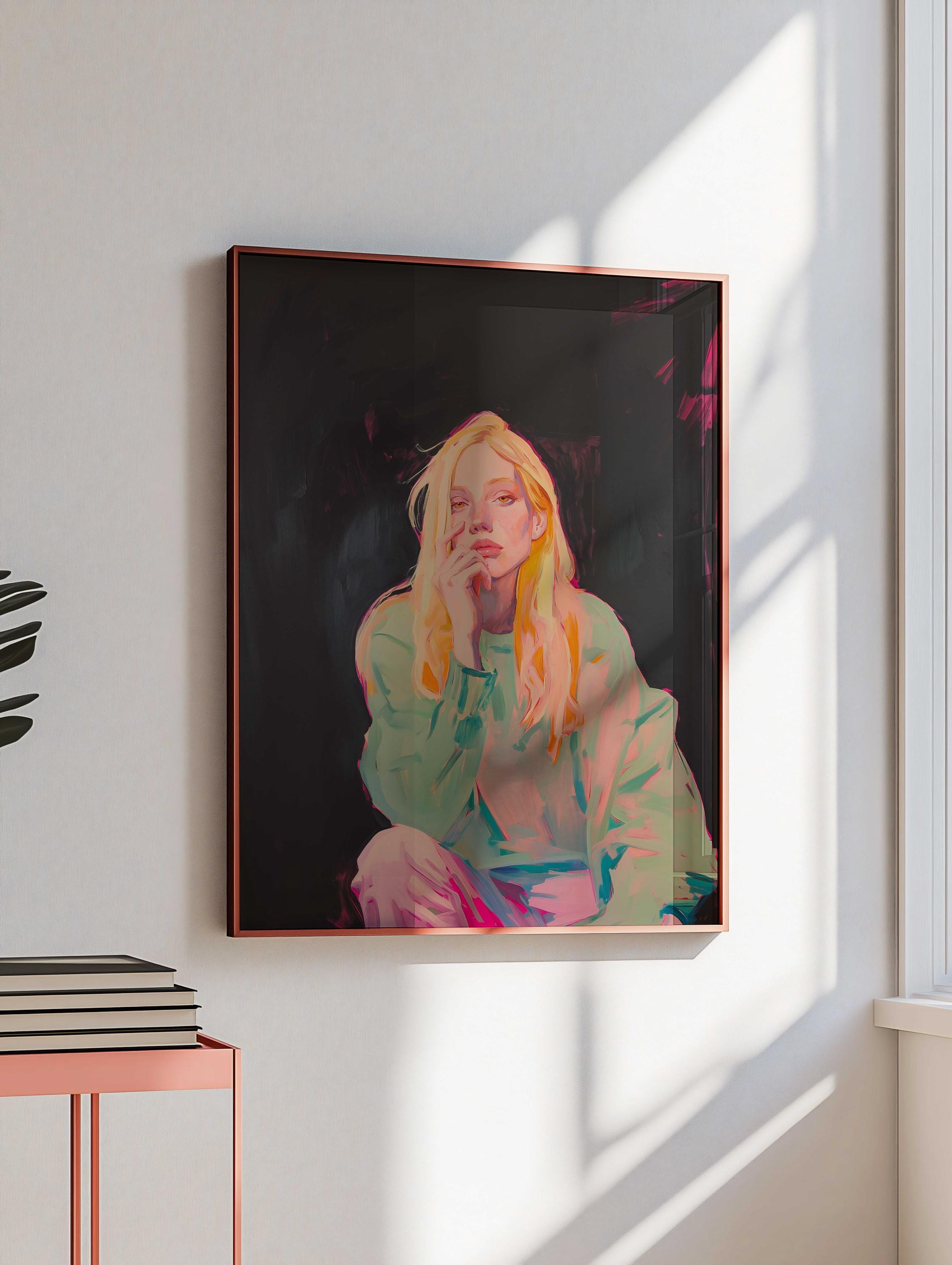 Bold Modern Portrait | Edgy Woman Print | Cool Pop Art | Eclectic Wall ...