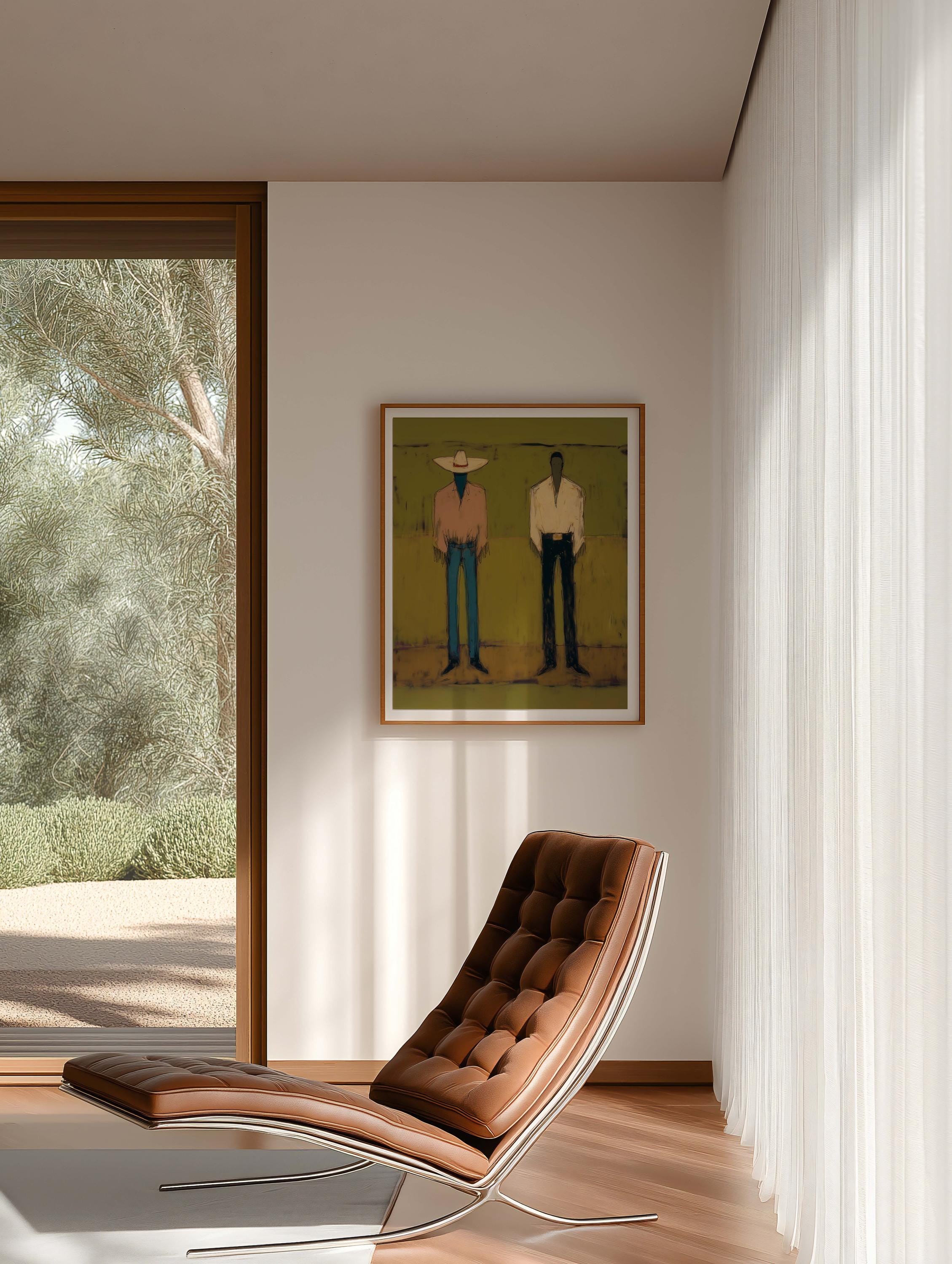 Modern Cowboy Wall Art Print – Minimal Western Ranch Decor - Etsy