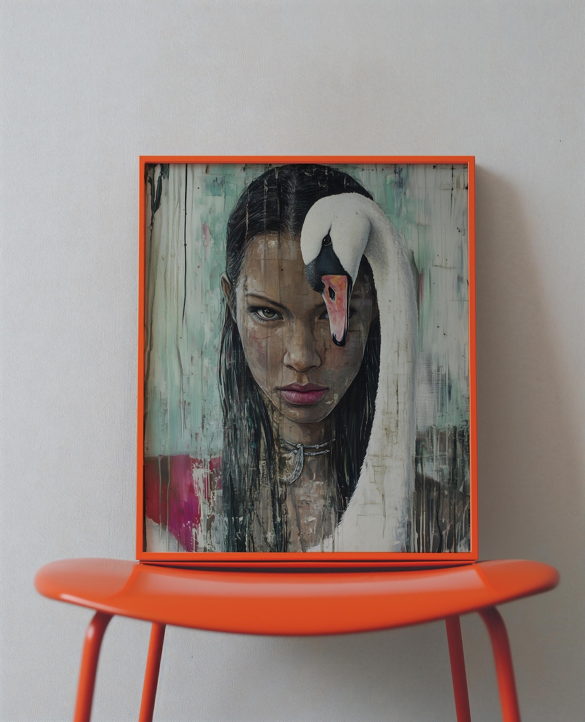Inuit Modern Eclectic Portrait of an Inuit Woman Painting Expressive ...