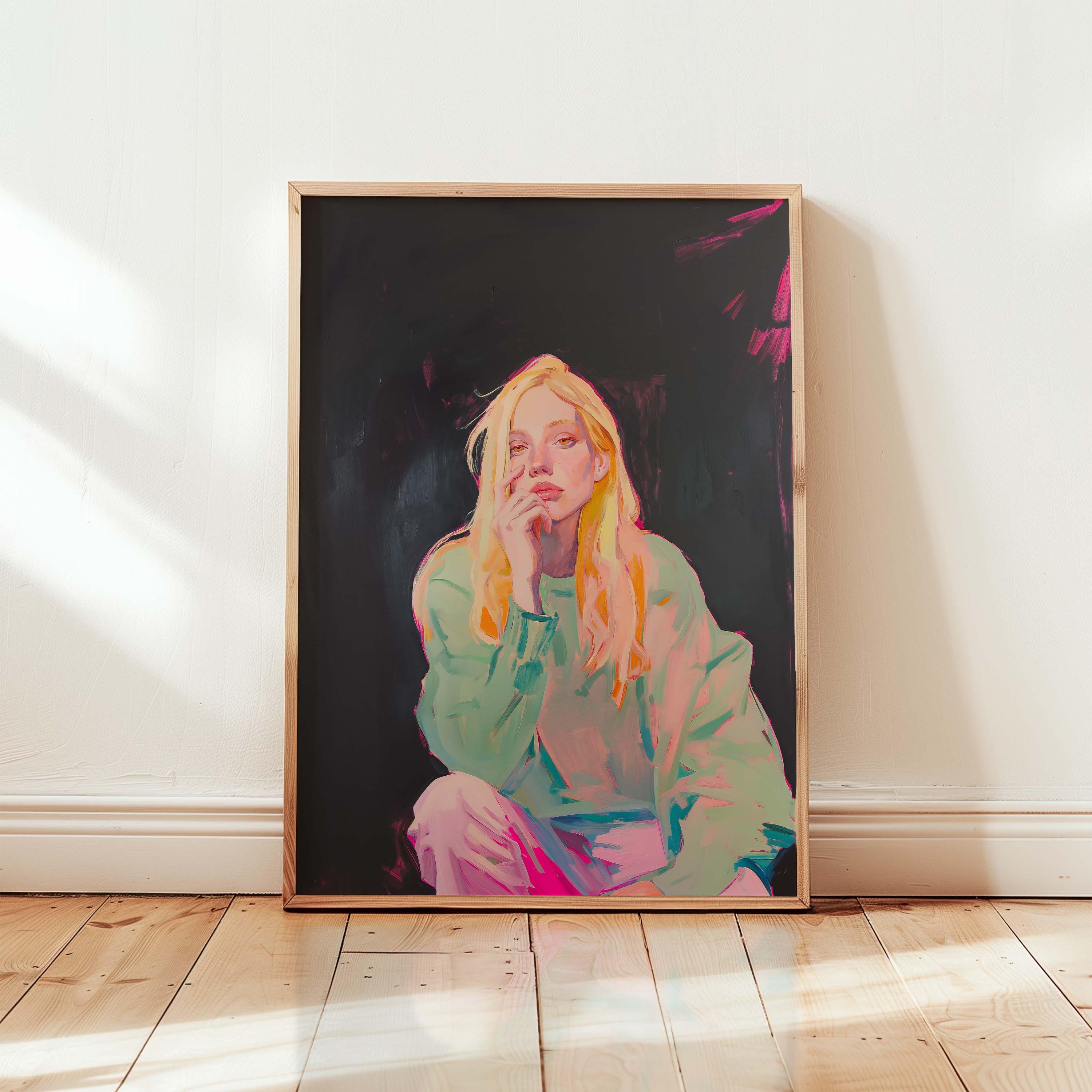 Bold Modern Portrait | Edgy Woman Print | Cool Pop Art | Eclectic Wall ...