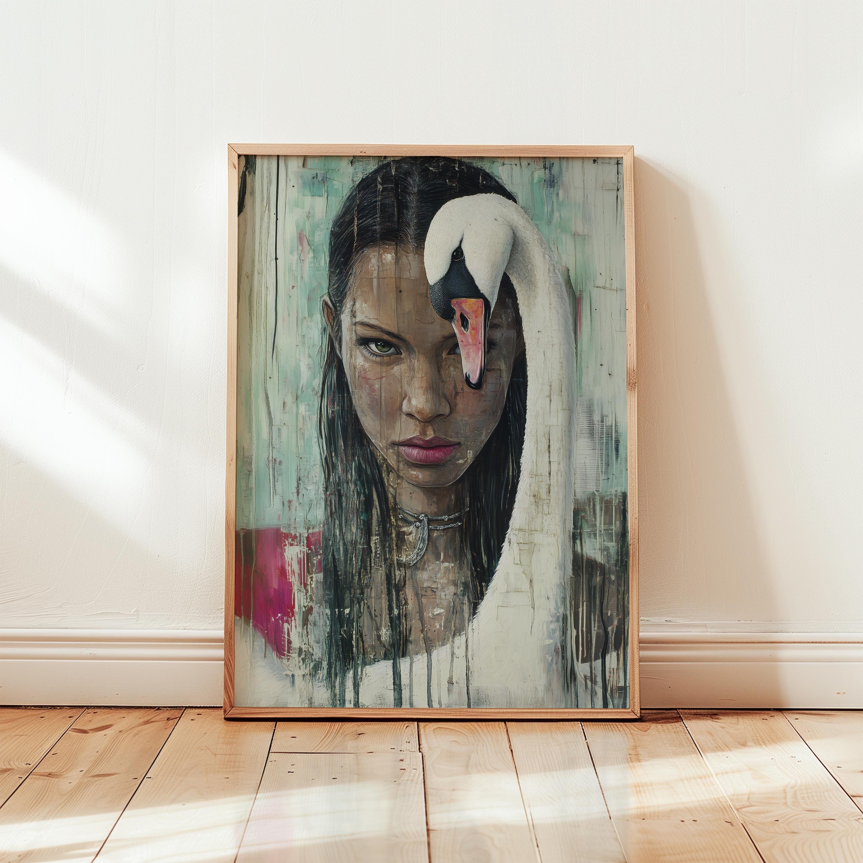 Inuit Modern Eclectic Portrait of an Inuit Woman Painting Expressive ...