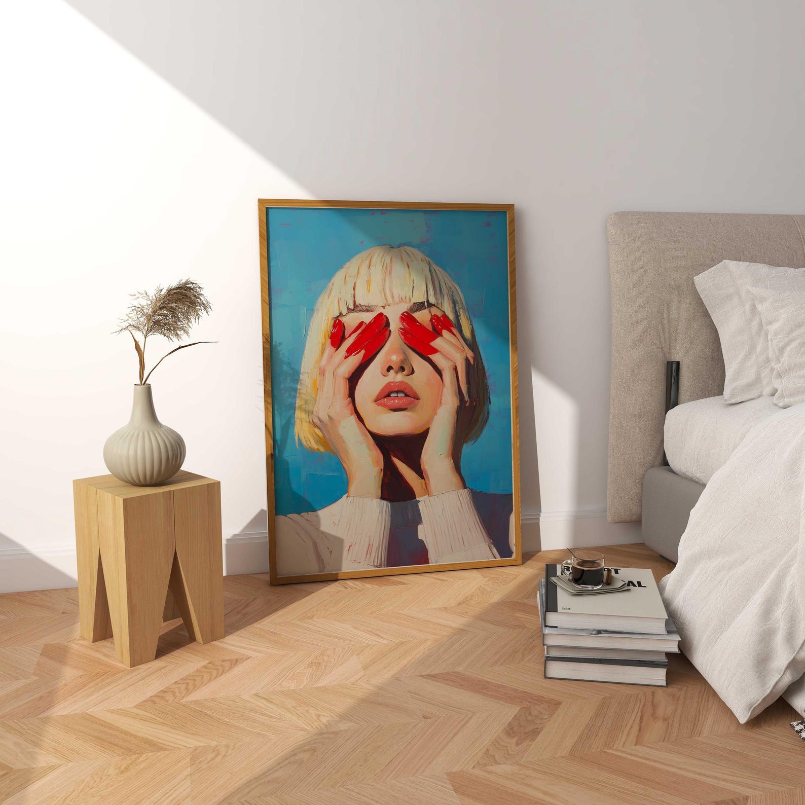 Expressive Modern Art Modern Colorful Art Womens Portrait Maximalist ...