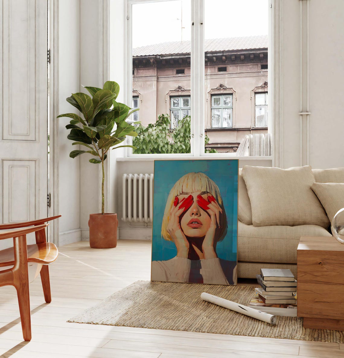 Expressive Modern Art Modern Colorful Art Womens Portrait Maximalist ...