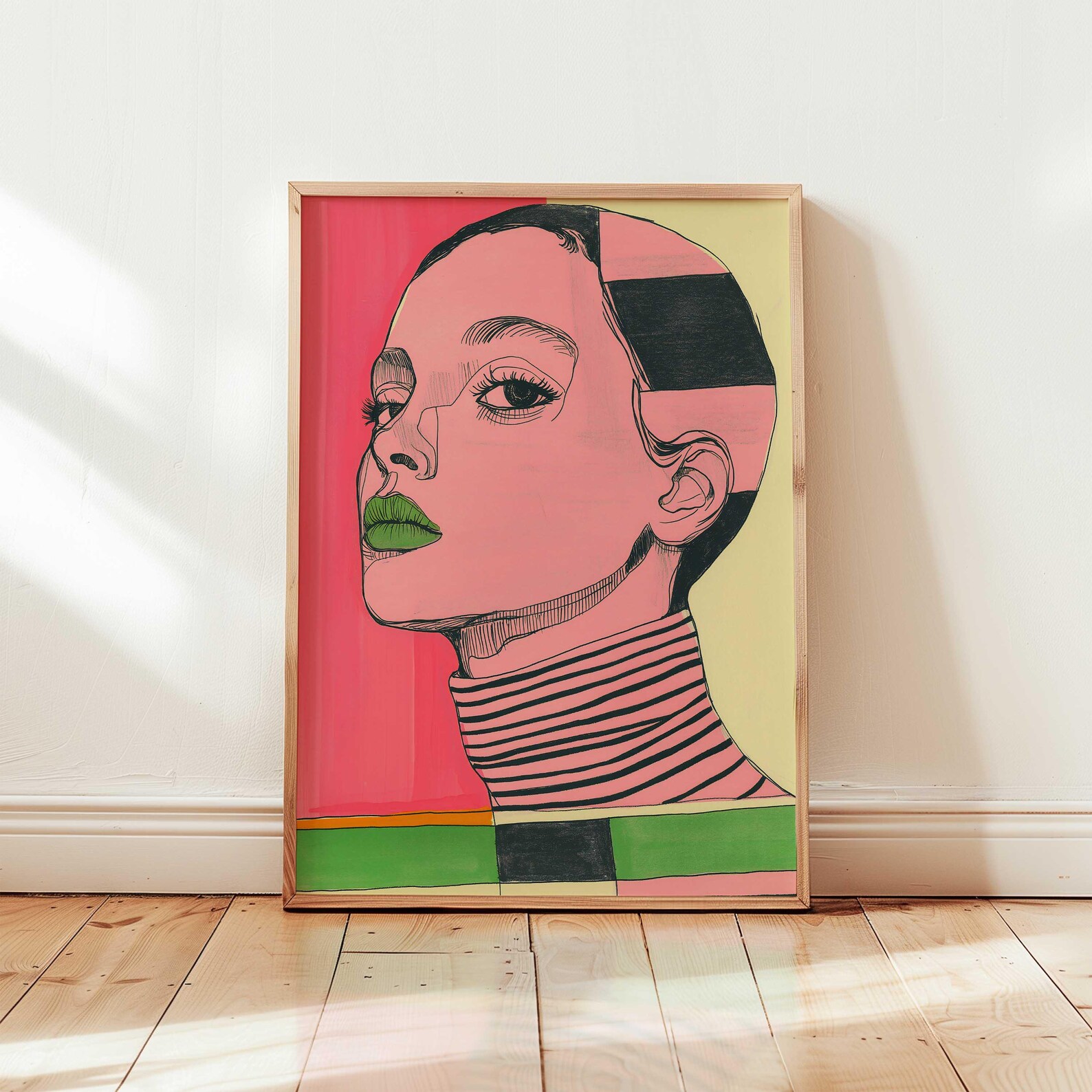 Bold Modern Portrait Wall Art Edgy Woman Print Cool Pop Art ...