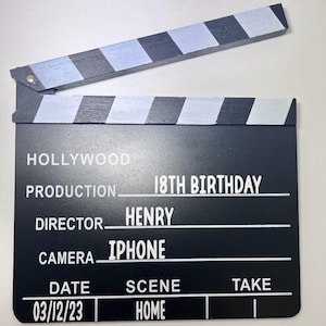 Personalised Clapper Board Theme Party Music for Him for Her Occasion ...