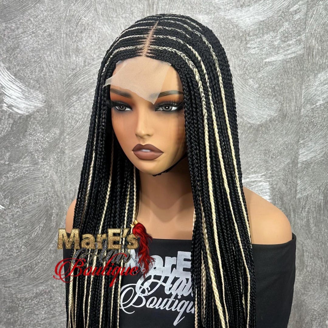 2x6 Closure Cornrow Braided Wig, Knotless Twist, Preorder - Etsy