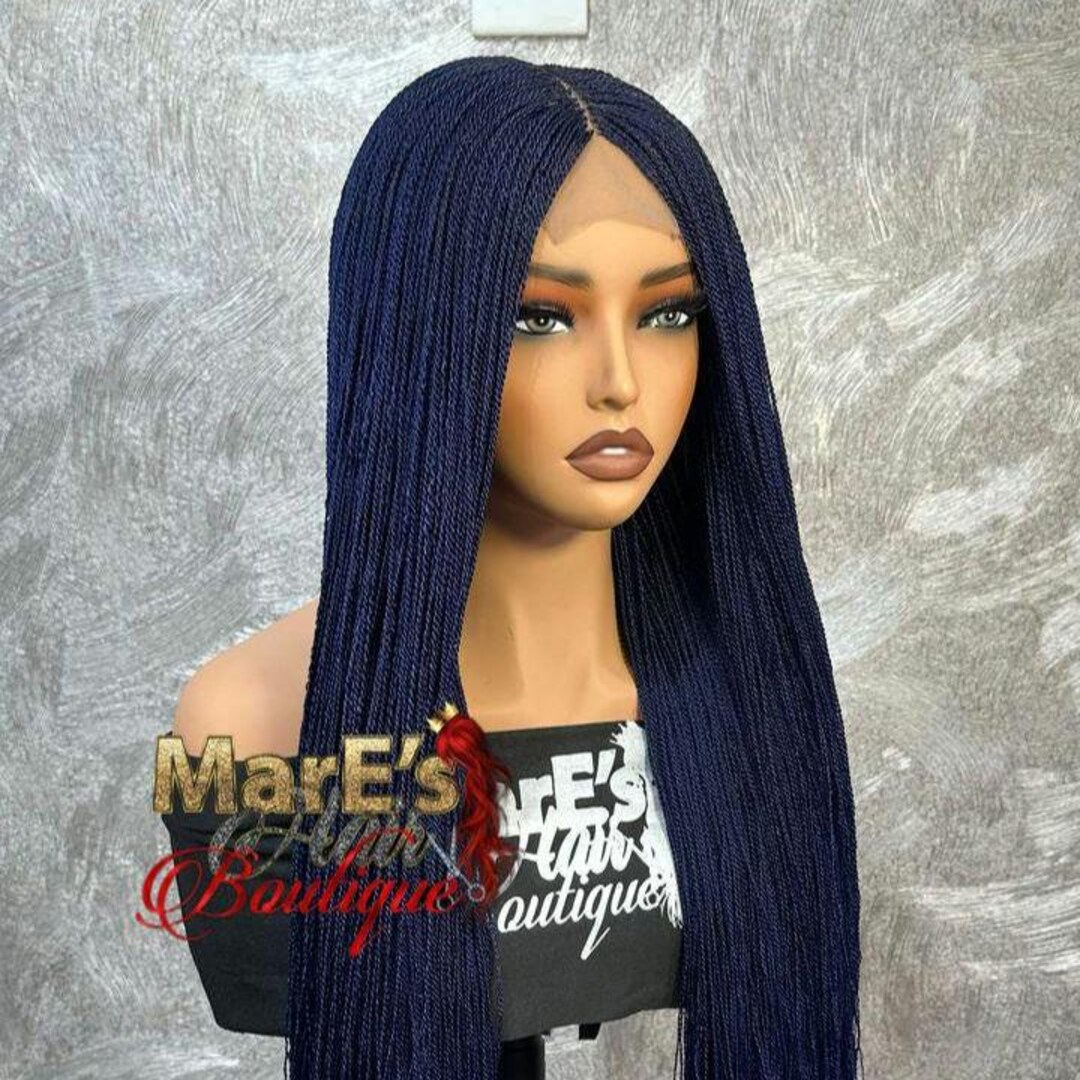 Micro Twist Braided Wig, 2x6 Closure, Ready to Ship - Etsy
