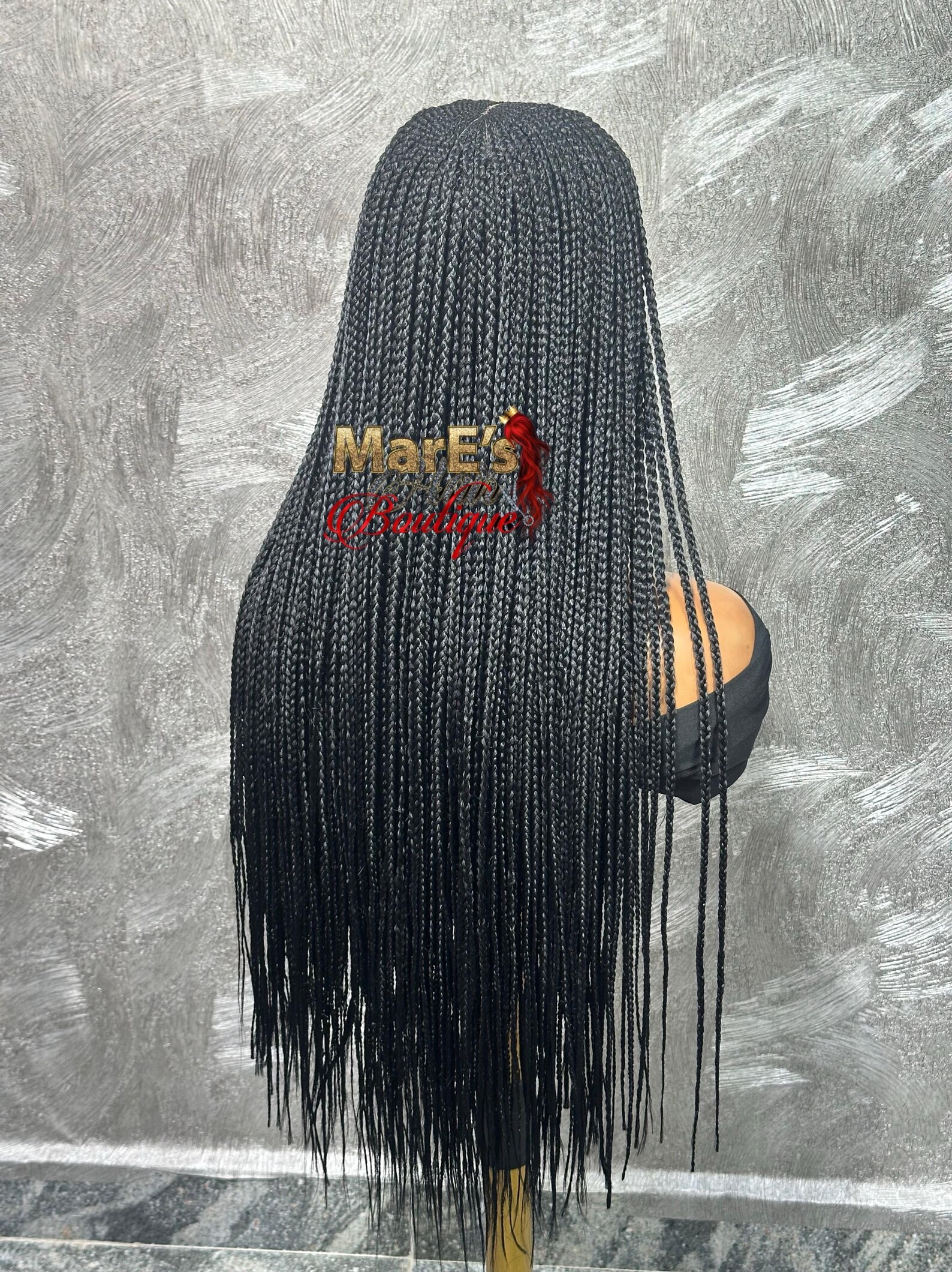 2x6 Closure Cornrow Braided Wig, Knotless Twist, Ready to Ship - Etsy