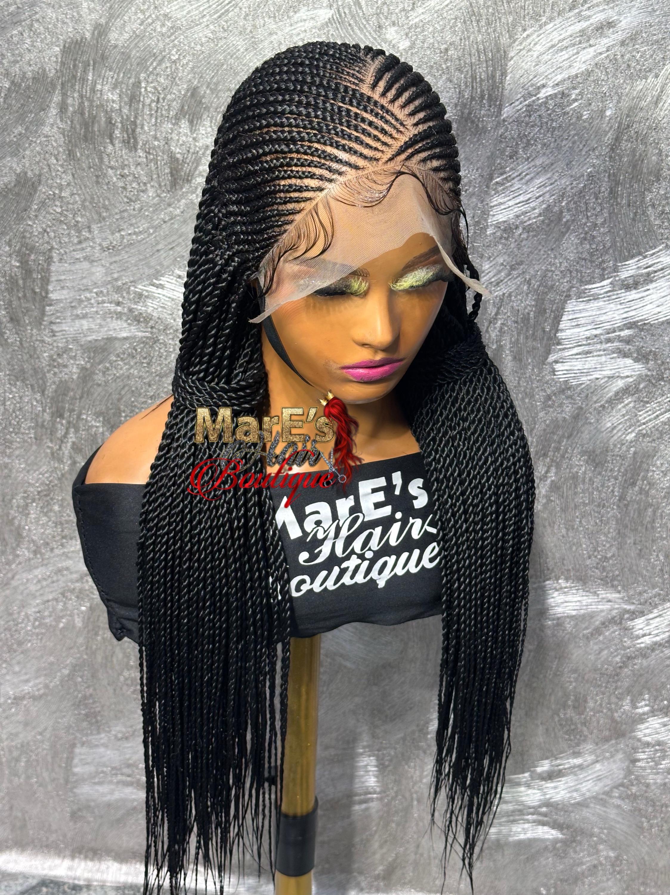 Braided Wigs,lace Frontal, Braided Wigs for Blackwomen,freeshipping ...
