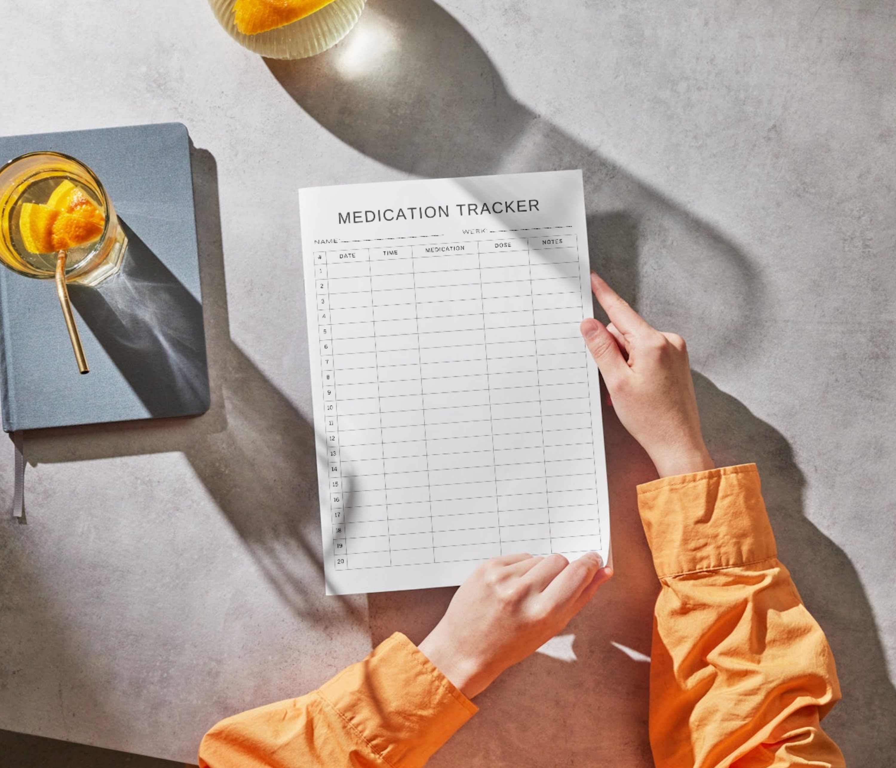 Medication Tracker Printable, Medication Intake Reminder, Medication ...