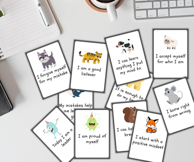 Positive Affirmation Cards for Kids Mindfulness Cards Daily - Etsy