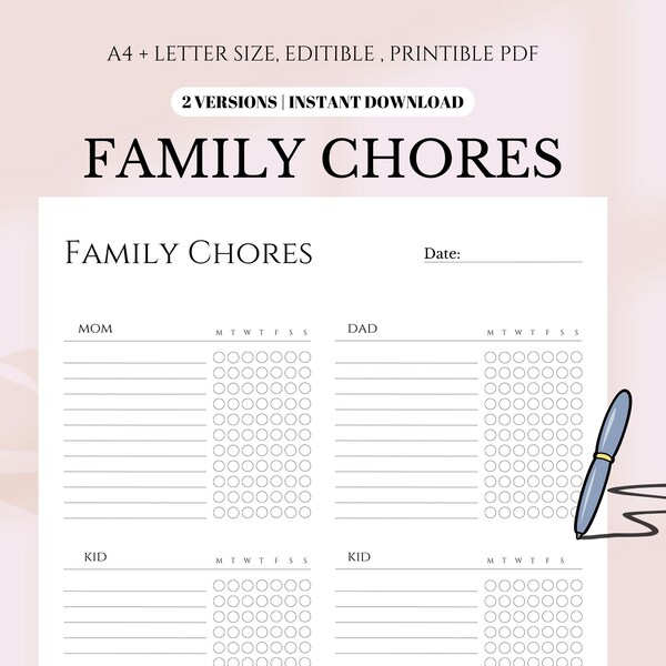 Weekend Chore Chart - Etsy