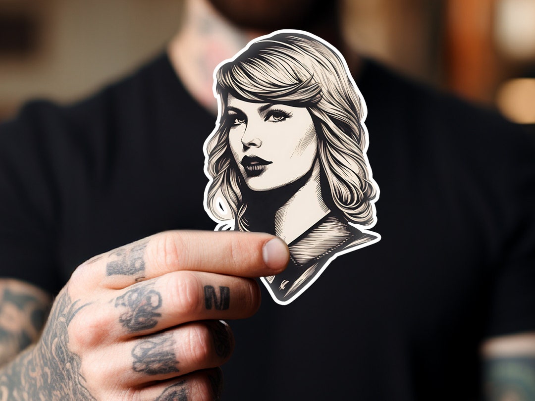 Taylor Swift Sticker Hand-drawn | Bubble-free Stickers | Unique Sticker ...