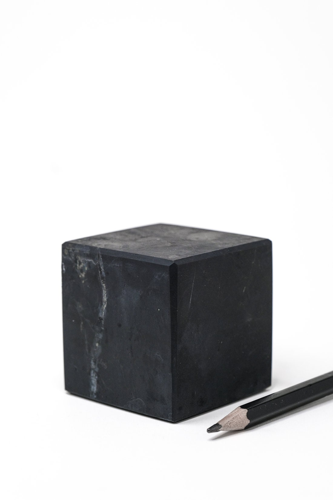 Unpolished Shungite Cube 2 Inch Crystal Stone Cube for Meditation, Home ...