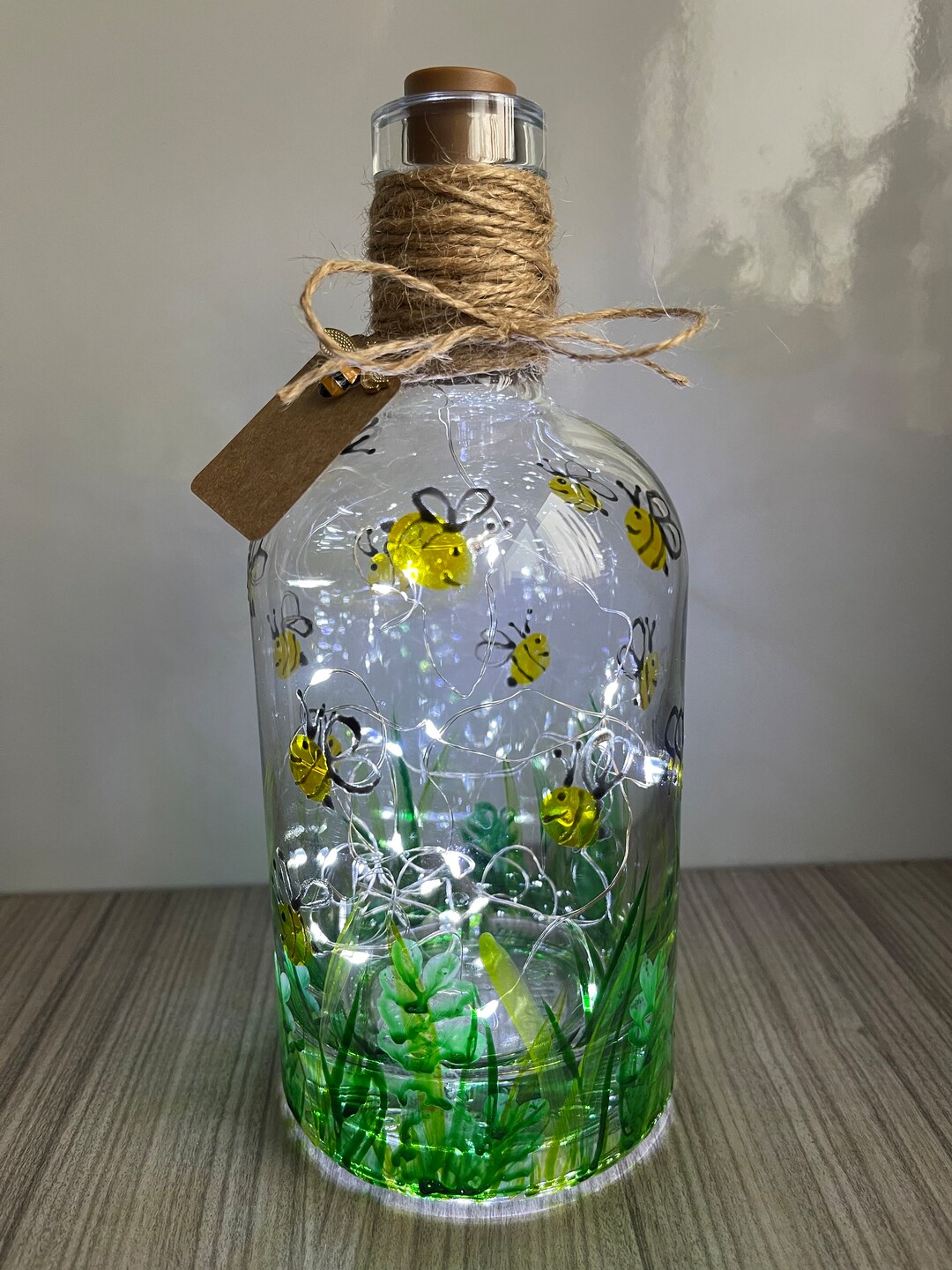 Illuminate Your Space With a Stunning Hand Painted Light up Bumble Bee ...