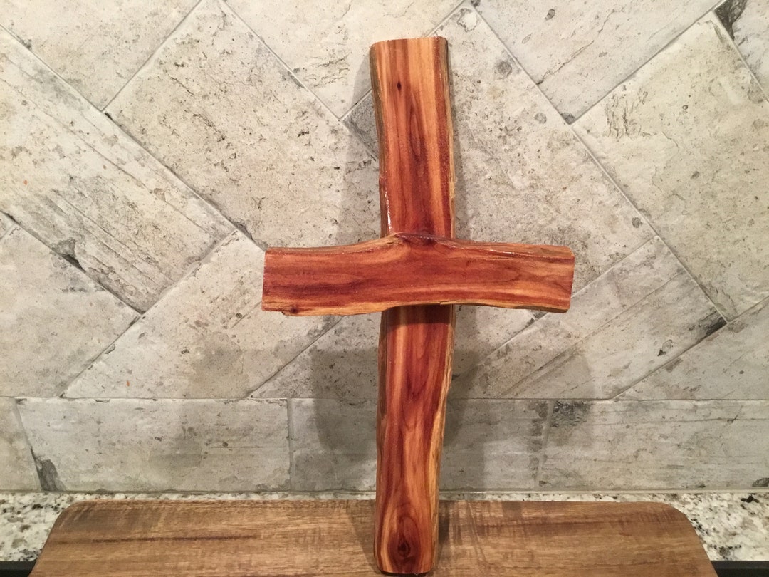 12x7 Handcrafted Live Edge Cedar Cross - Etsy