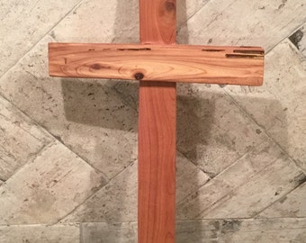 7.5 Handcrafted Cedar Wall Cross. - Etsy