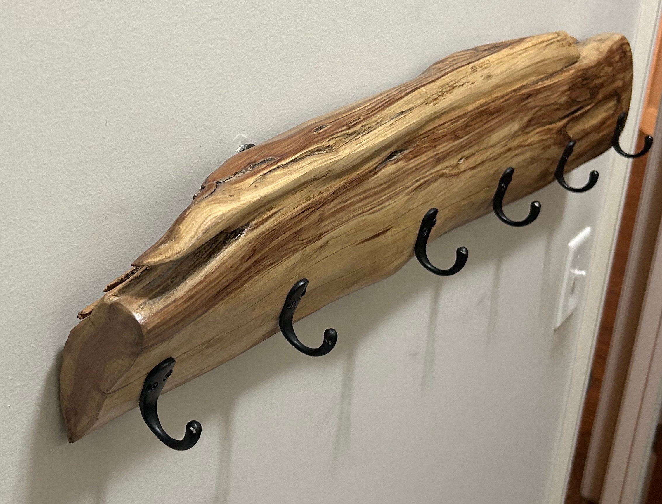 Live Edge Custom Cedar Coat Rack 1 of a Kind 29 X 6 X 4 - Etsy