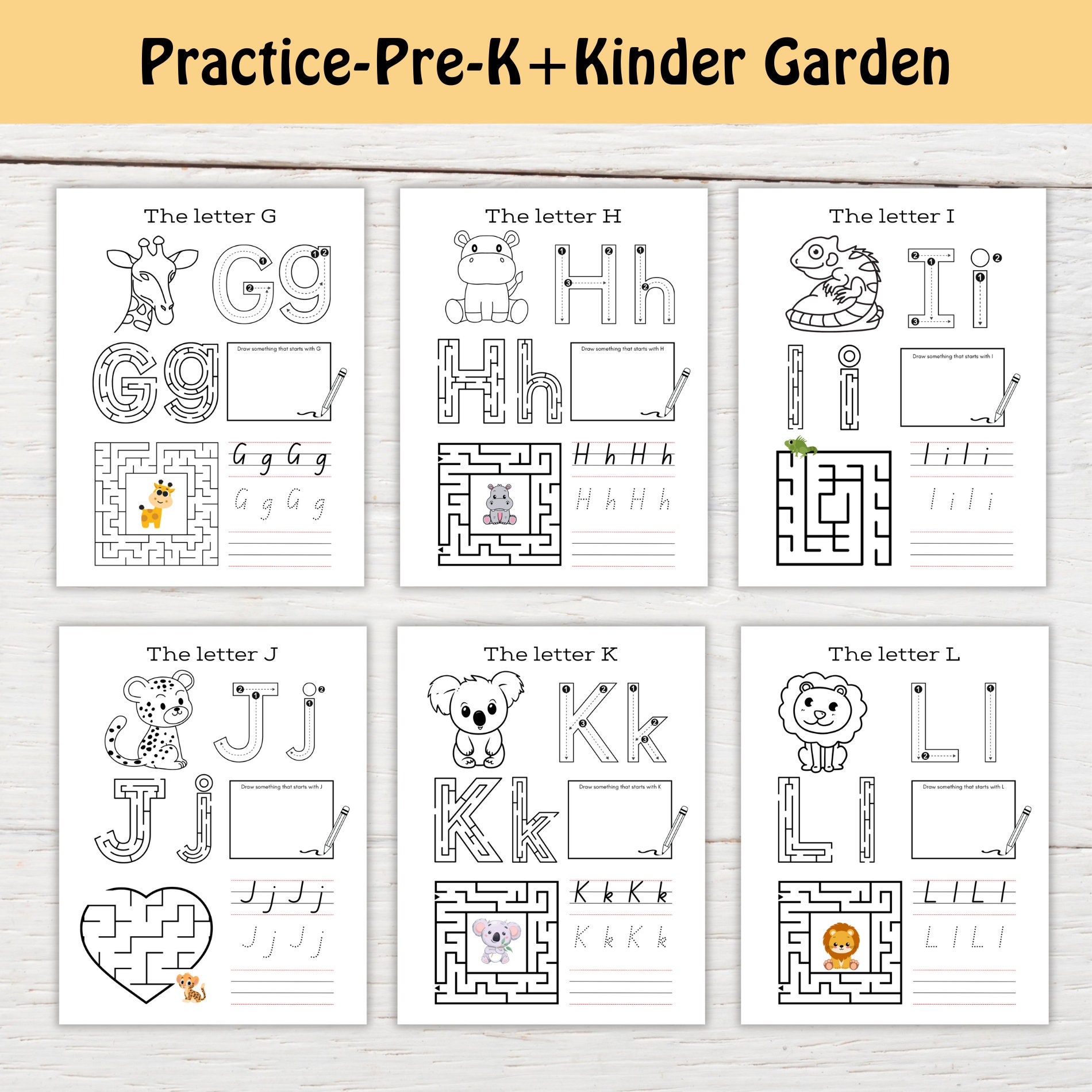 ABC Tracing Printable | Preschool Kindergarten Activity (PDF) - Etsy