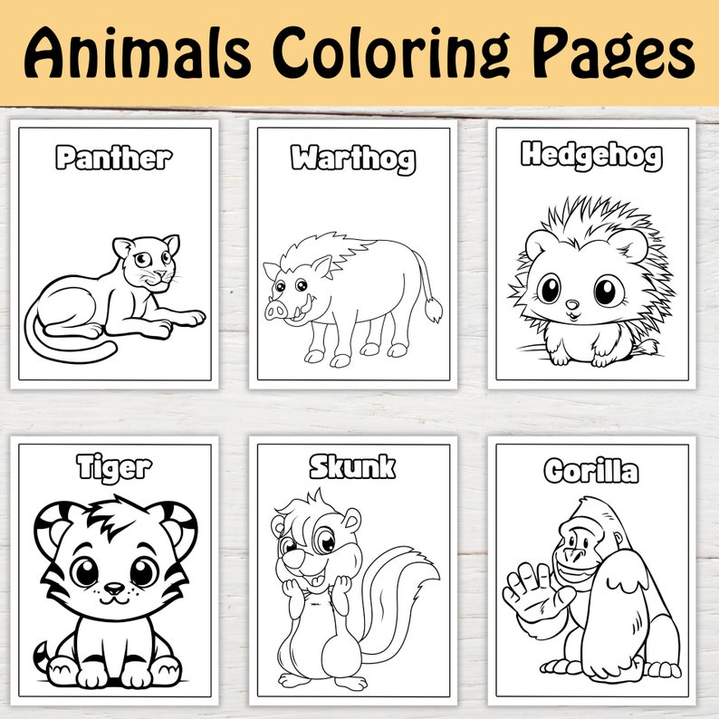 30 Safari Animals Coloring Pages for Kids | Safari Coloring Pages ...