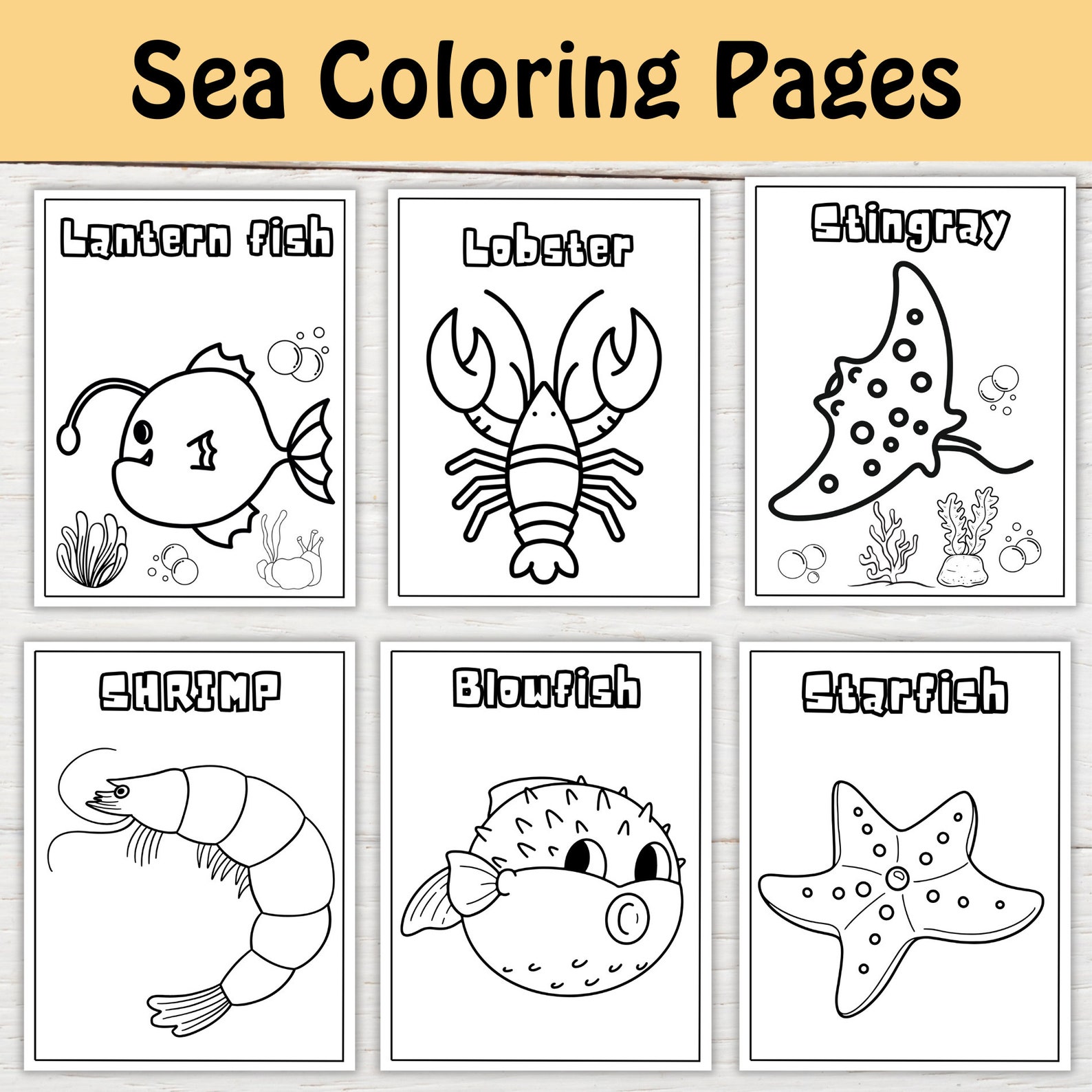 30 Sea Coloring Pages | Preschool Pre-k + Kindergarten | Printable ...