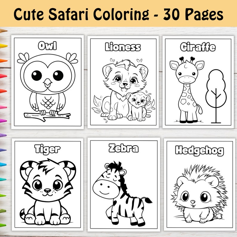 30 Safari Animals Coloring Pages for Kids | Safari Coloring Pages ...
