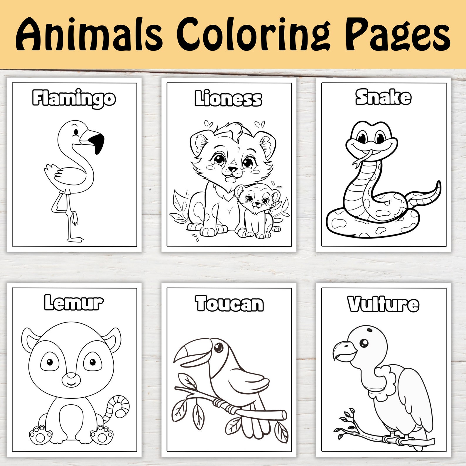 30 Safari Animals Coloring Pages for Kids | Safari Coloring Pages ...