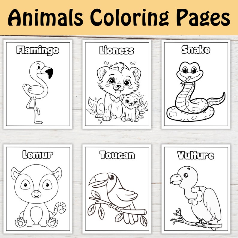 30 Safari Animals Coloring Pages for Kids | Safari Coloring Pages ...