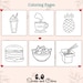 Food and Drink Coloring Pages | 10 Coloring Pages | Instant Download ...