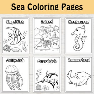 30 Sea Coloring Pages | Preschool Pre-k + Kindergarten | Printable ...