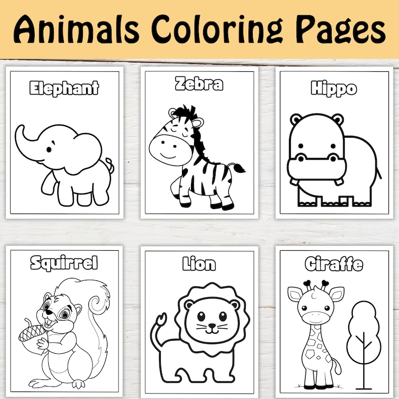 30 Safari Animals Coloring Pages for Kids | Safari Coloring Pages ...