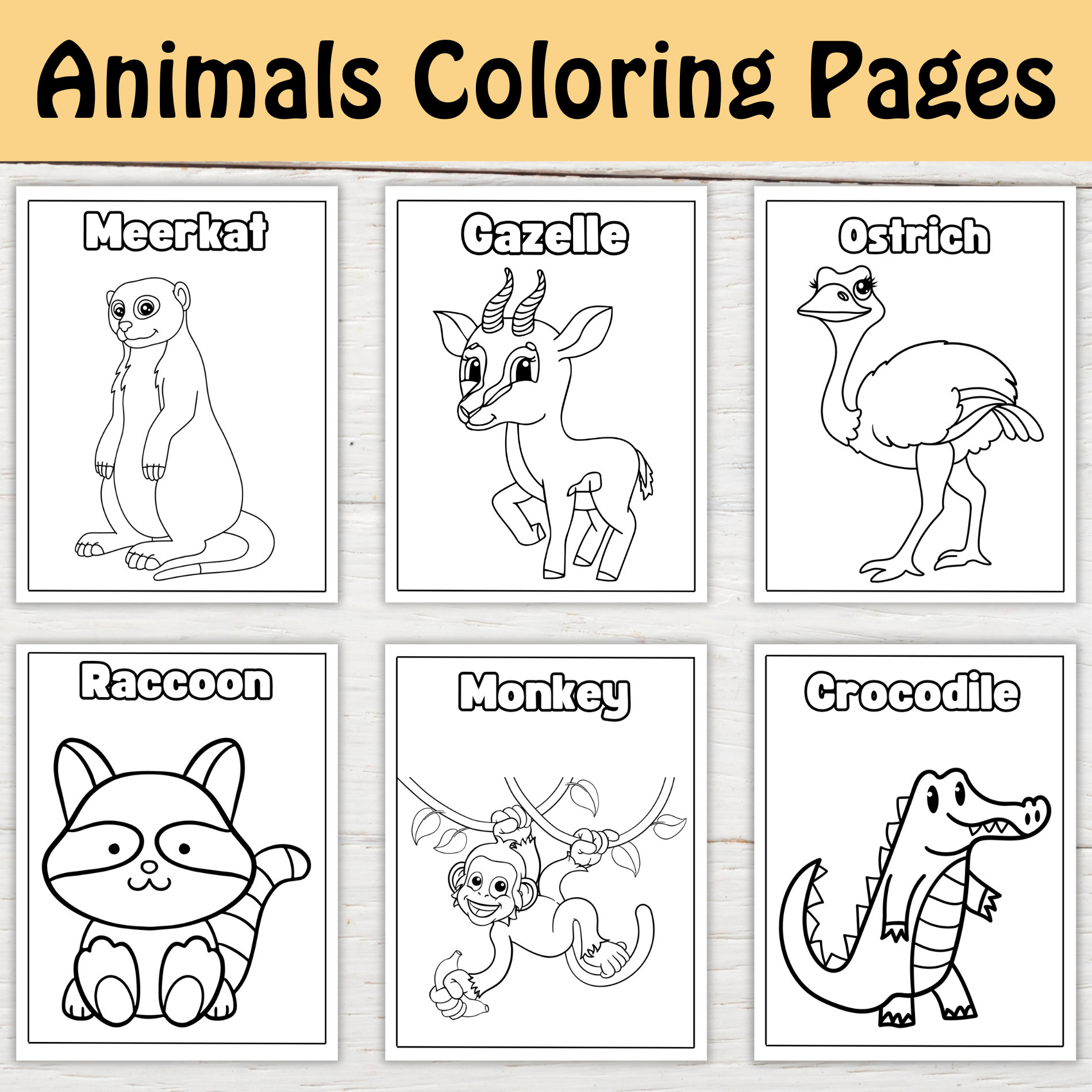 30 Safari Animals Coloring Pages for Kids | Safari Coloring Pages ...
