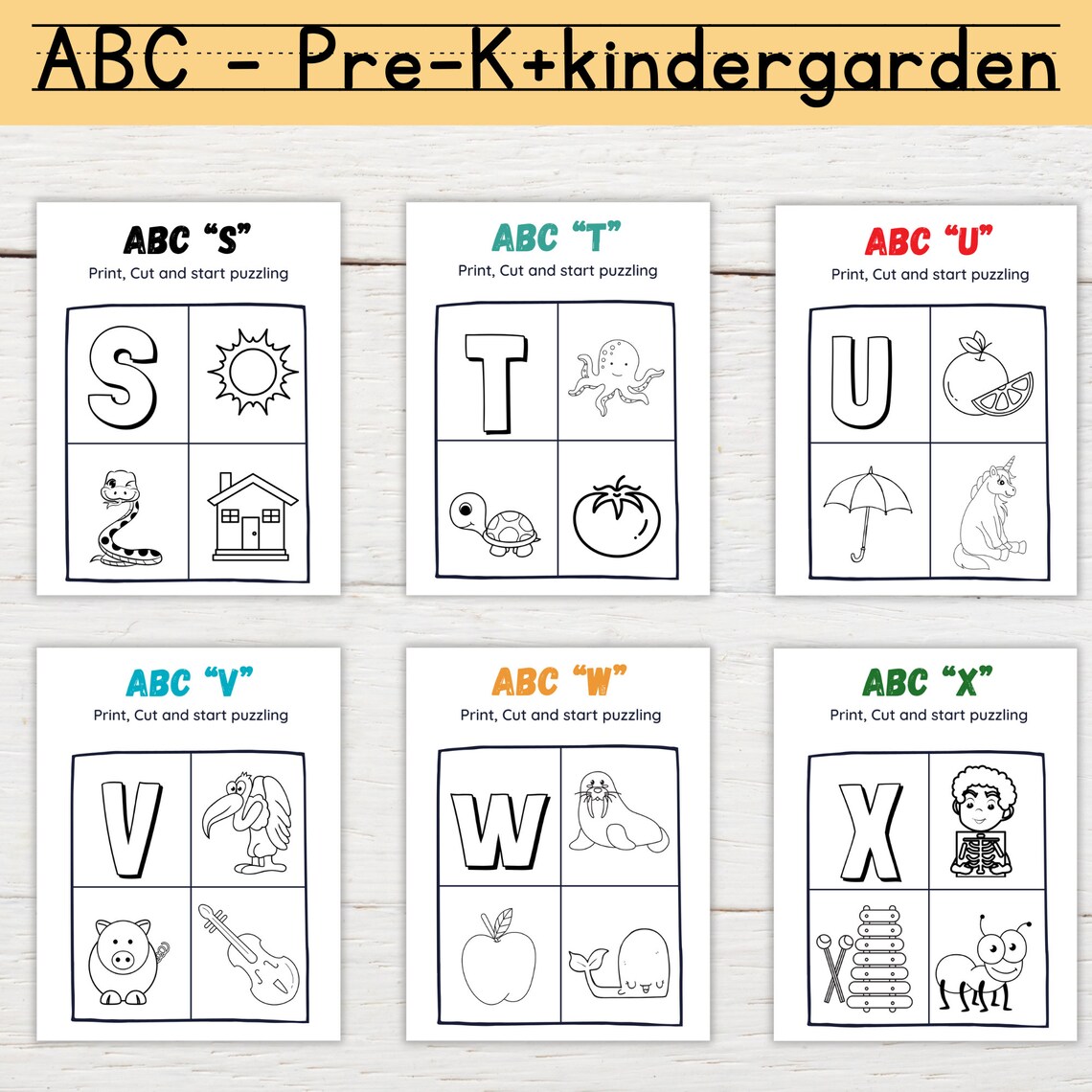 Alphabet Coloring Pages | Preschool ABC Learning Worksheets (PDF) - Etsy