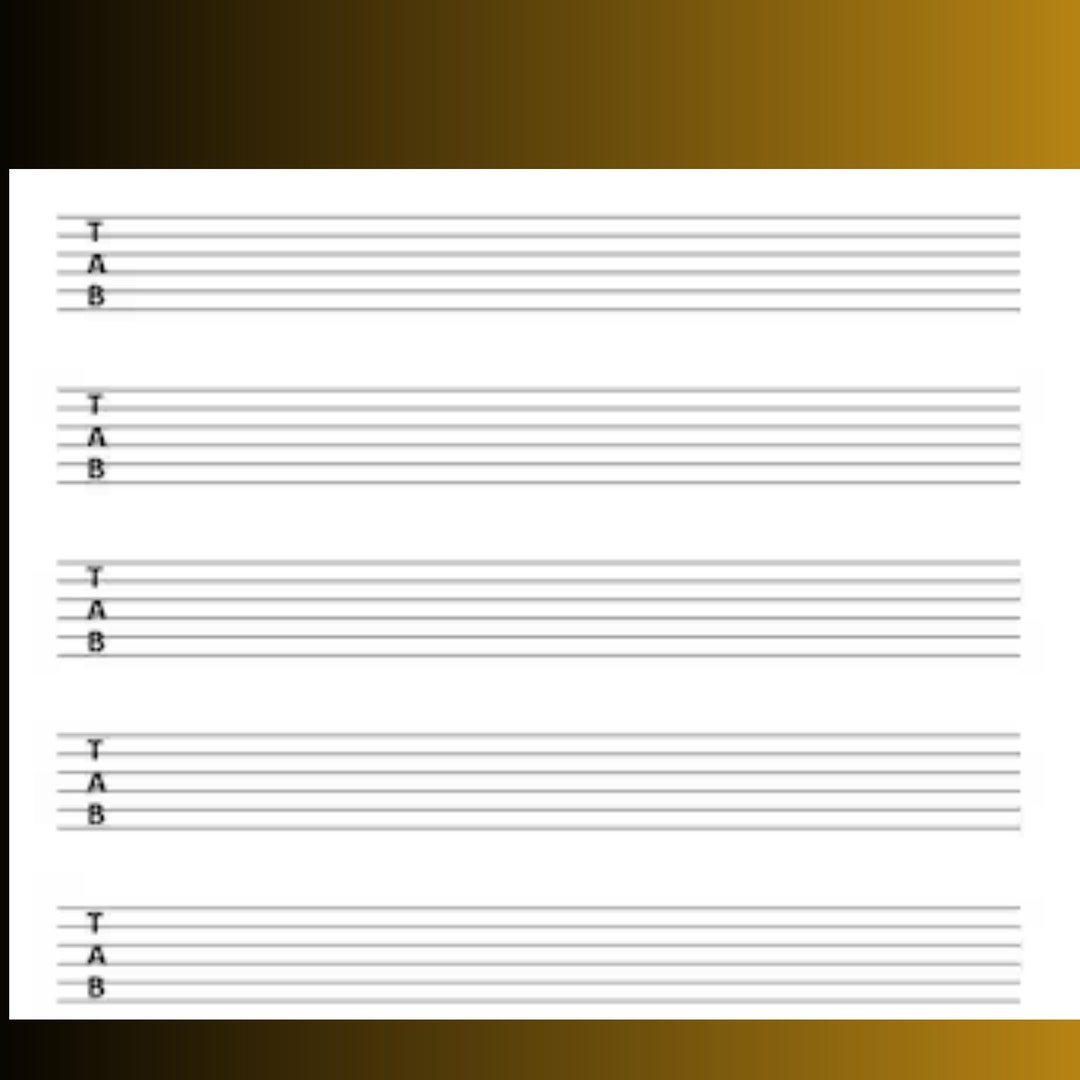 Printable Blank Guitar Sheet Music Guitar Tab With Staff - Etsy