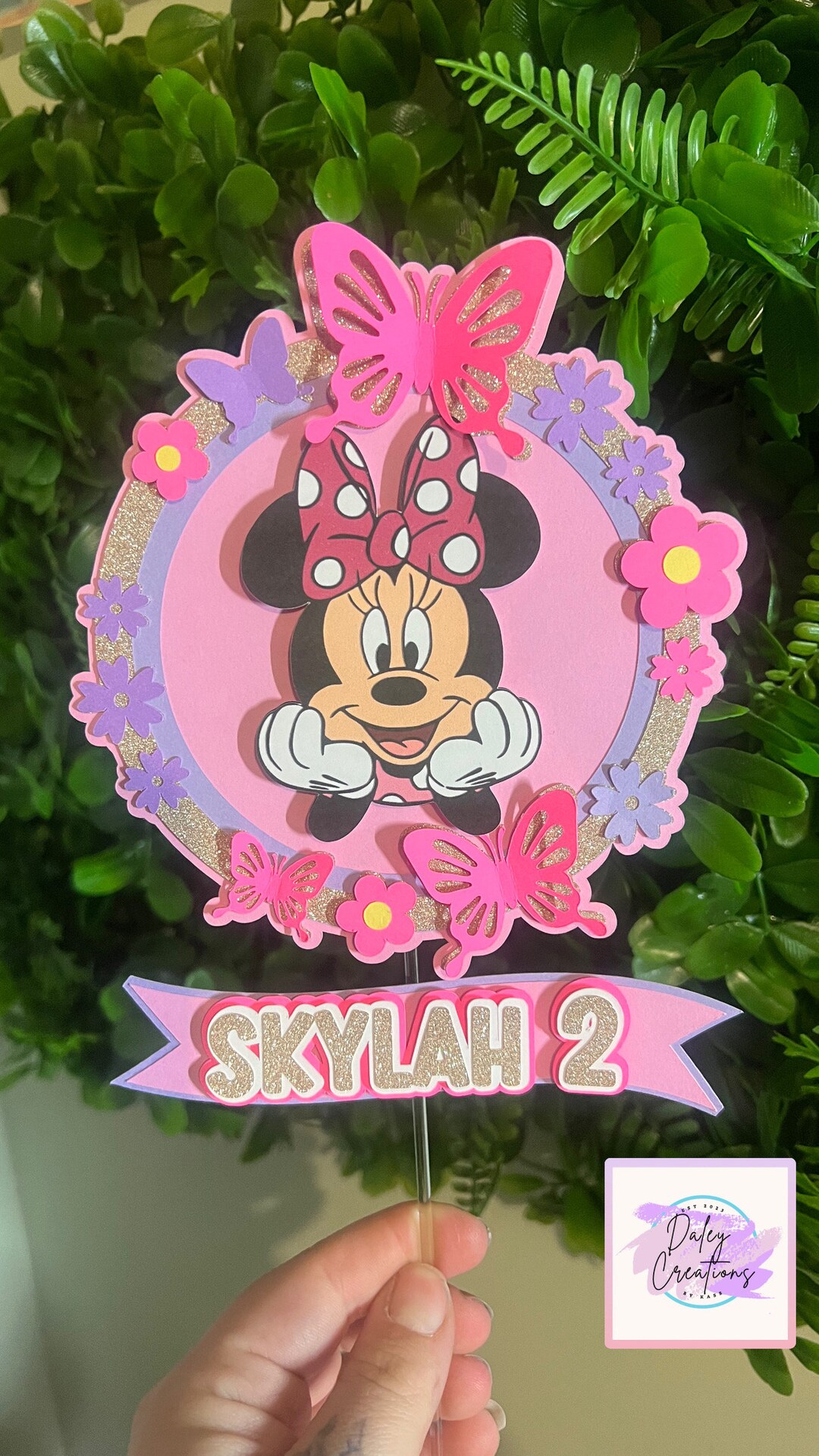 Minnie Mouse Minnie Butterflies 3D Cake Topper - Etsy