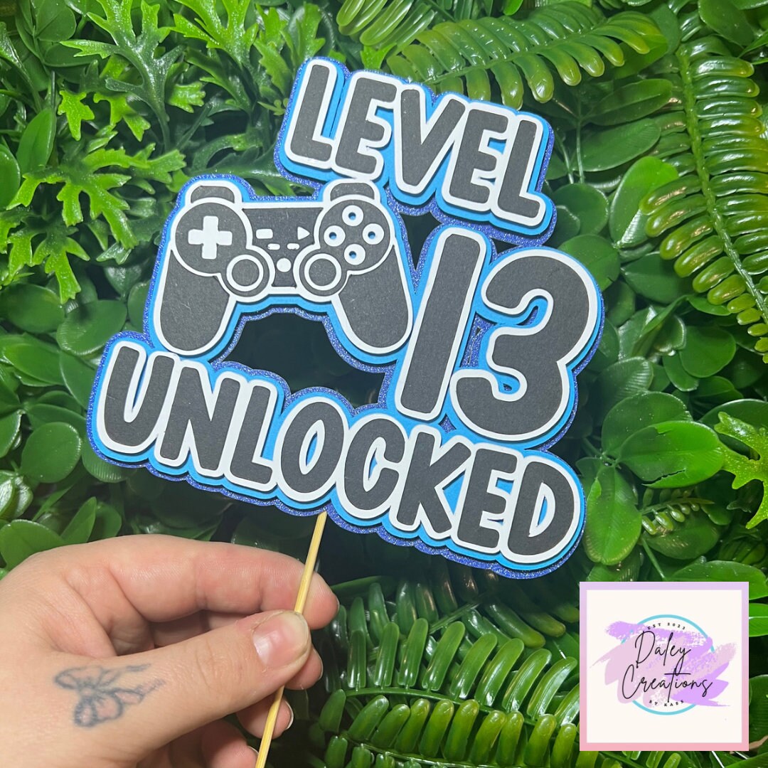 Playstation Level up Gamer 3D Cake Topper - Etsy