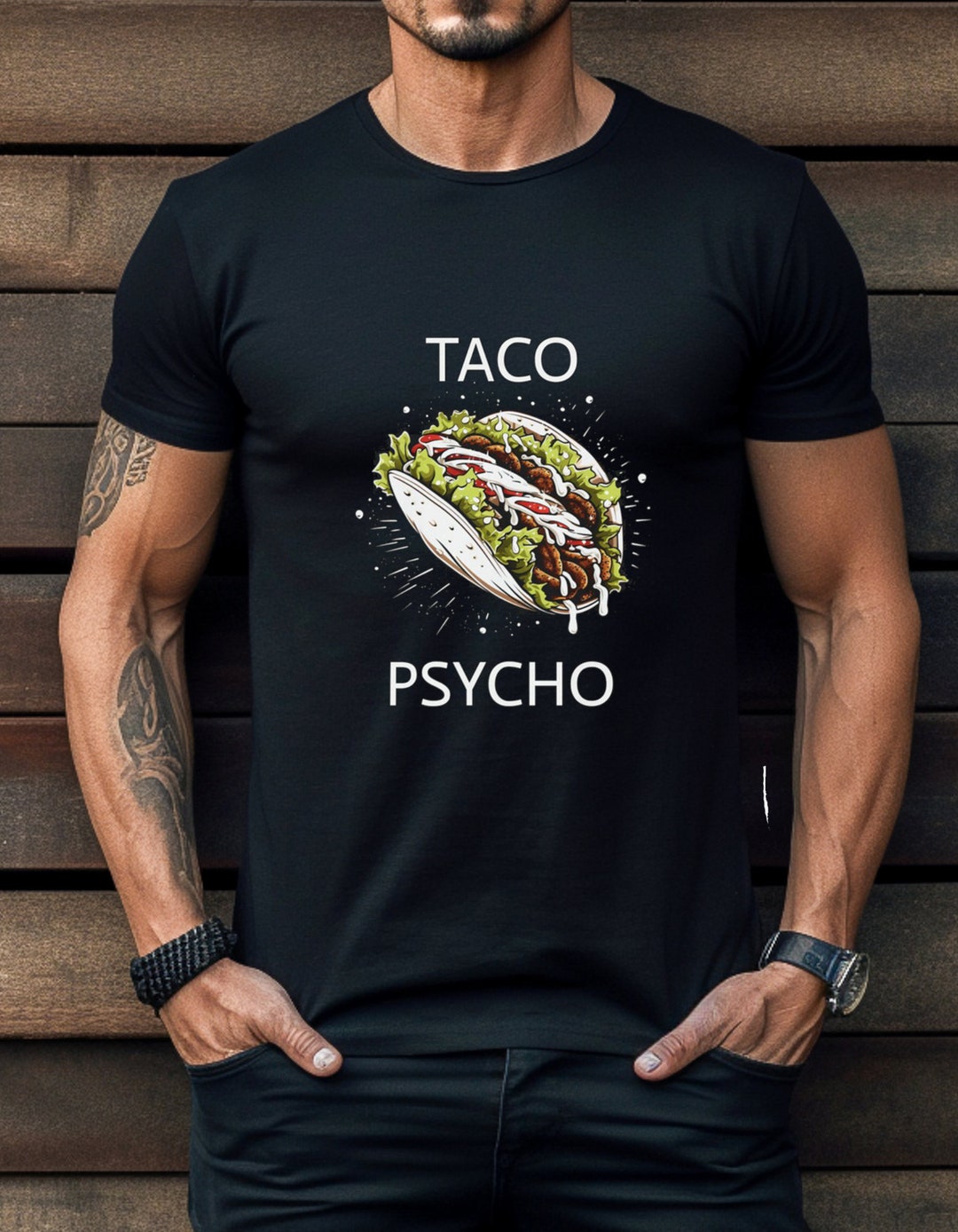 Taco Psycho T-shirt, Taco Fan Shirt, Taco Lover T-shirt, Funny Taco ...